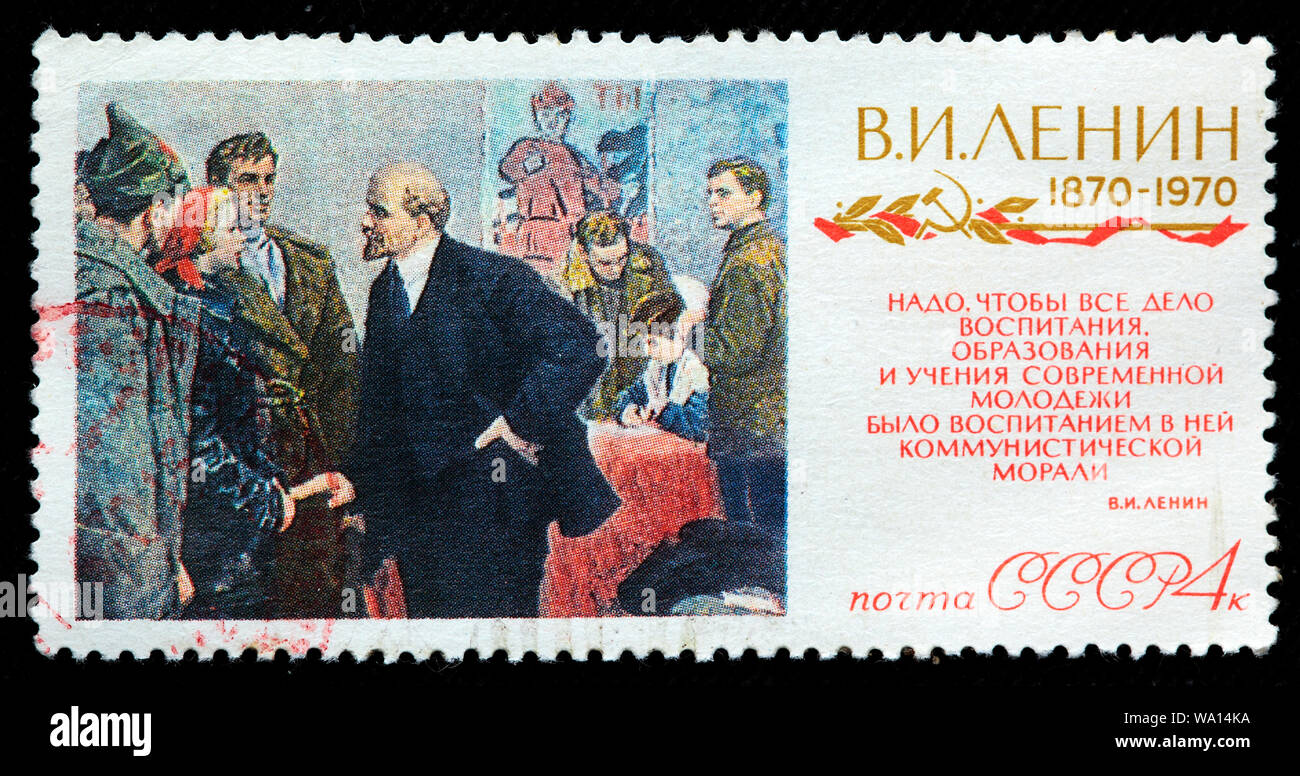 Centenary of Birth of Vladimir Lenin (1870-1924), postage stamp, Russia ...