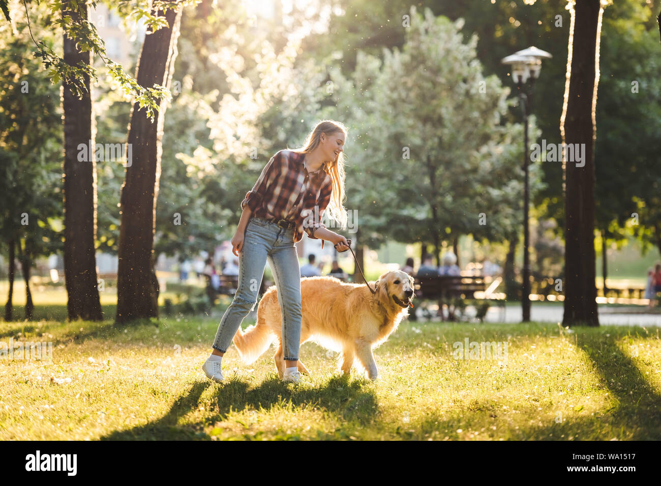 full length view of beautiful girl in casual clothes walking with ... full length view of beautiful girl in casual clothes walking with ...