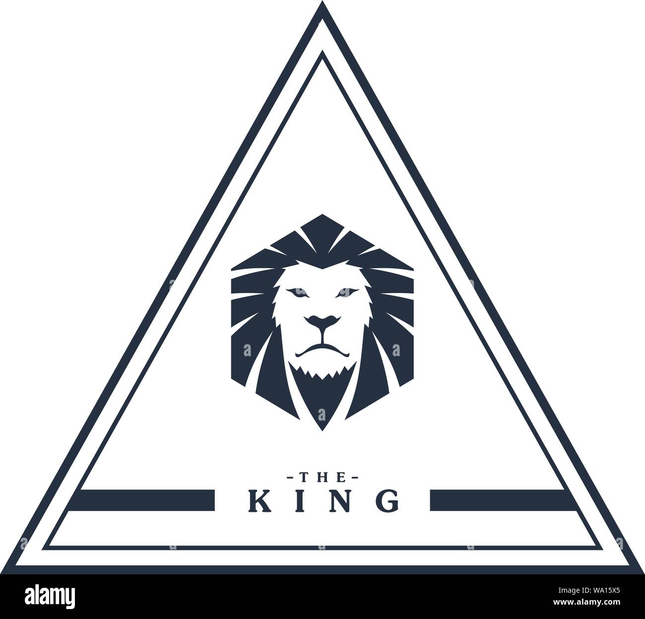 King Lion Endangered Species Logo Sign Vector Art Stock Vector Image