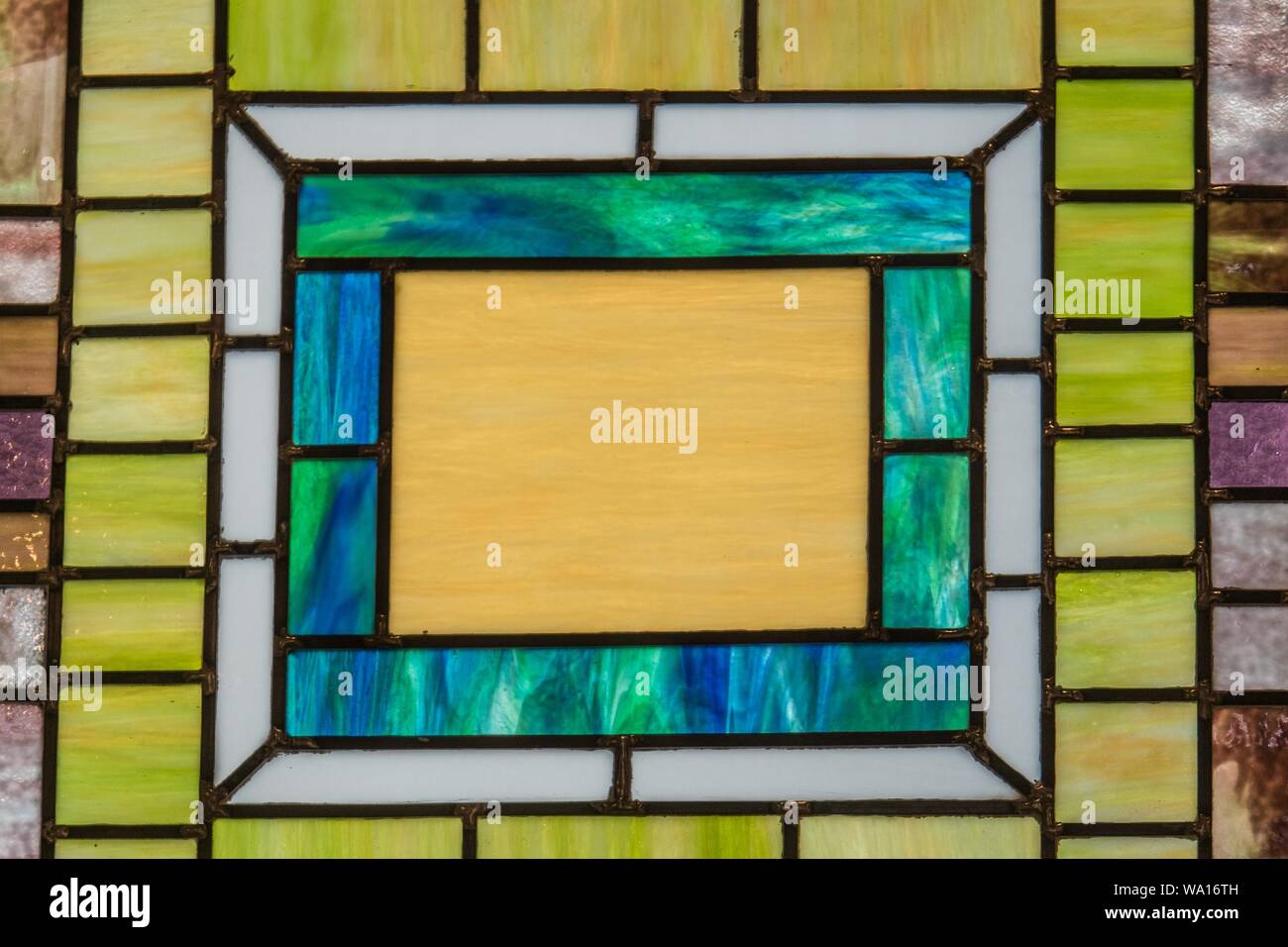 Beautiful design of a Christian church colorful windows Stock Photo - Alamy