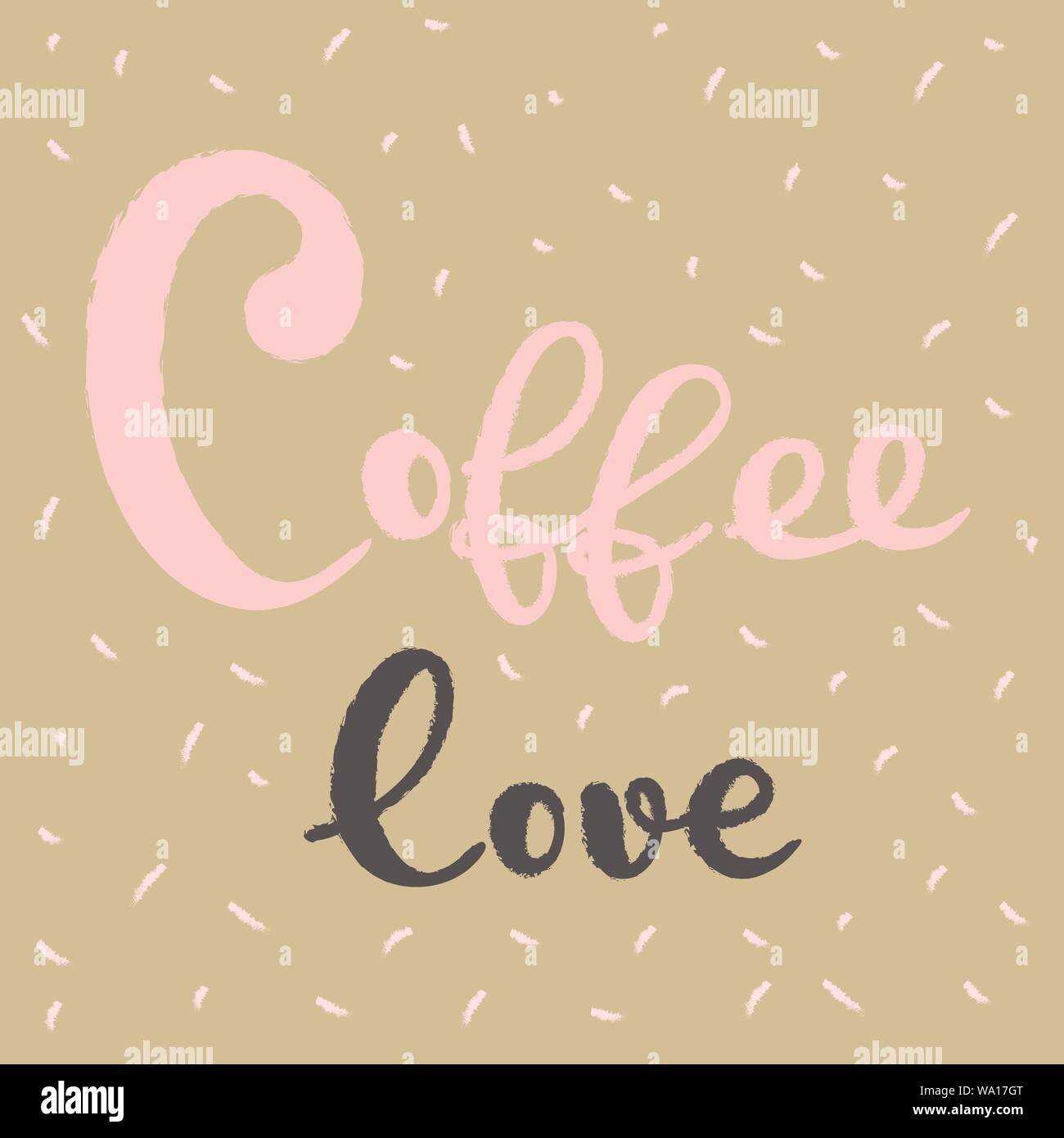 Coffee typography sign. Coffee text for decoration, shop, cup, machine ...