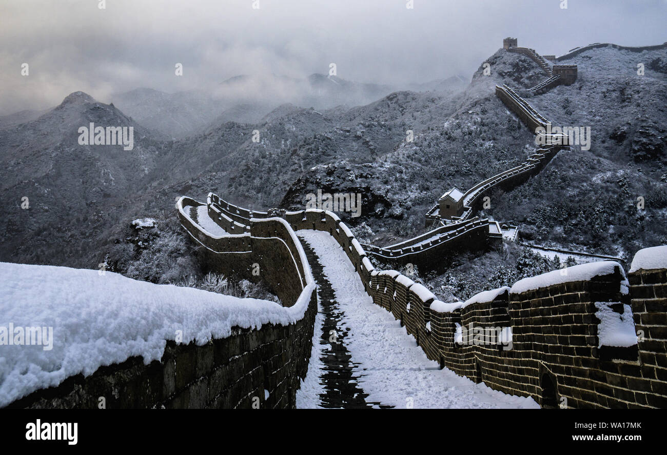 The Great Wall snow - 3 Stock Photo - Alamy