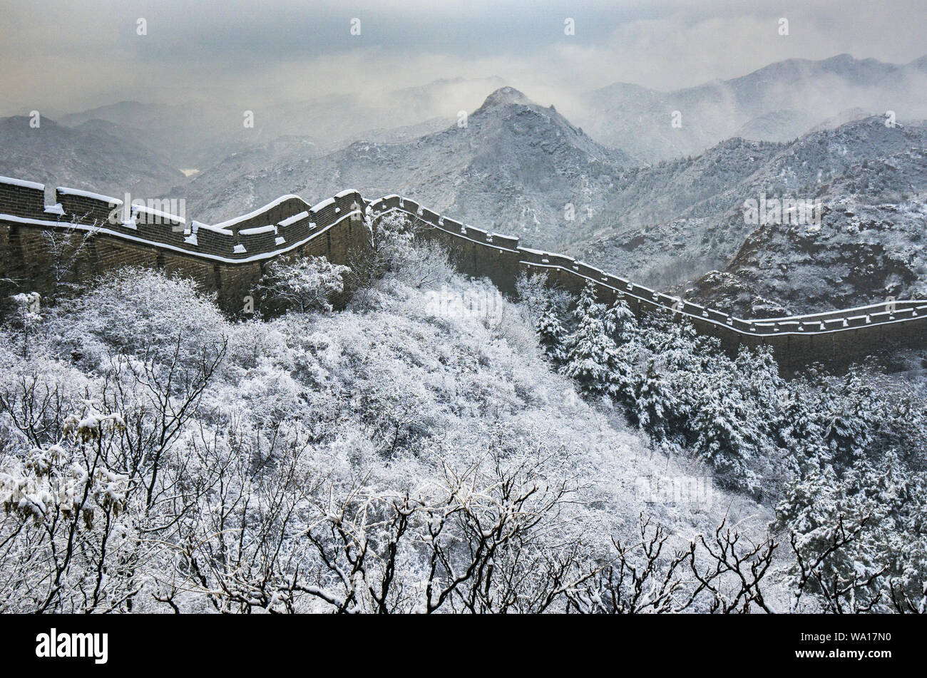 The Great Wall snow - 1 Stock Photo - Alamy
