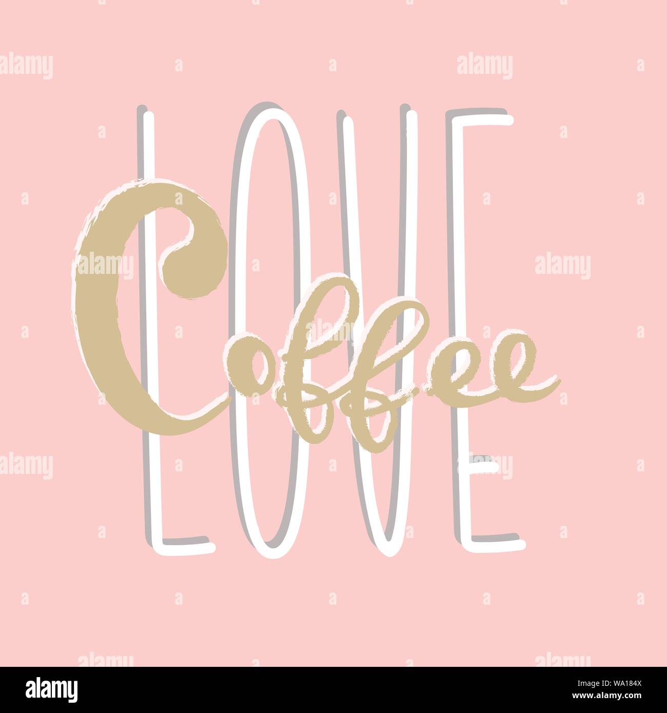 Coffee typography sign. Coffee text for decoration, shop, cup, machine ...