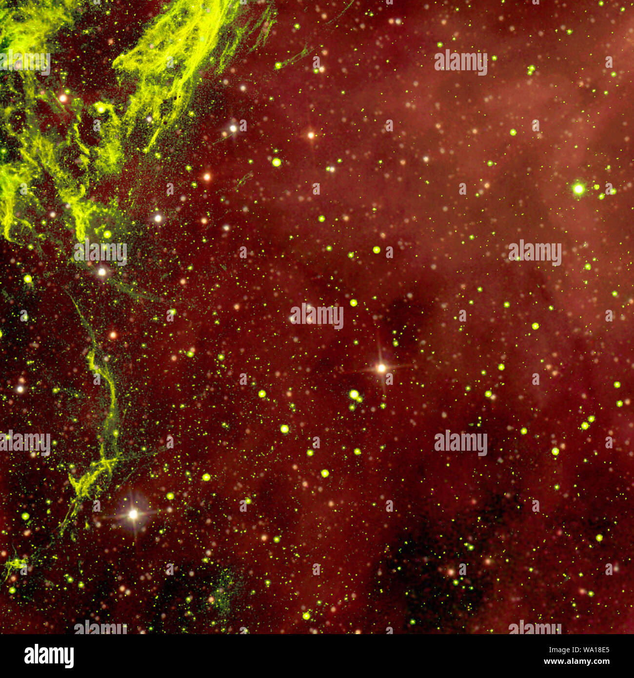 Universe scene with planets, stars and galaxies in outer space ...