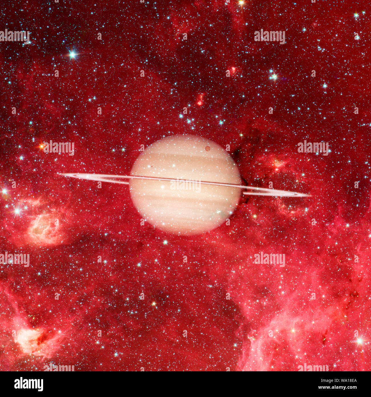 Saturn. Incredibly beautiful planets, galaxies, dark and cold beauty of ...