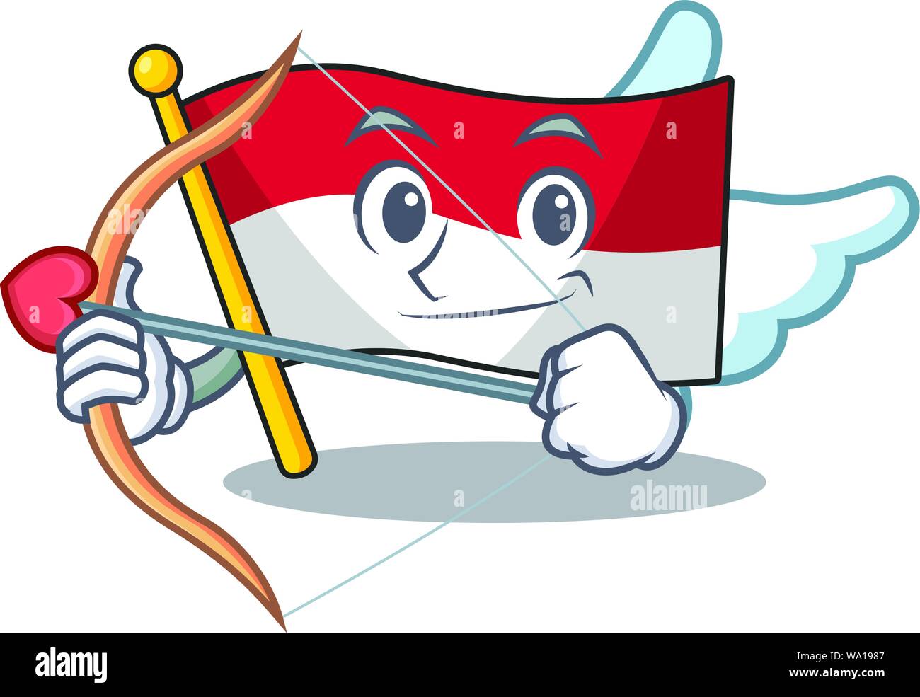 Cupid flag indonesia in the cartoon shape Stock Vector Image & Art - Alamy