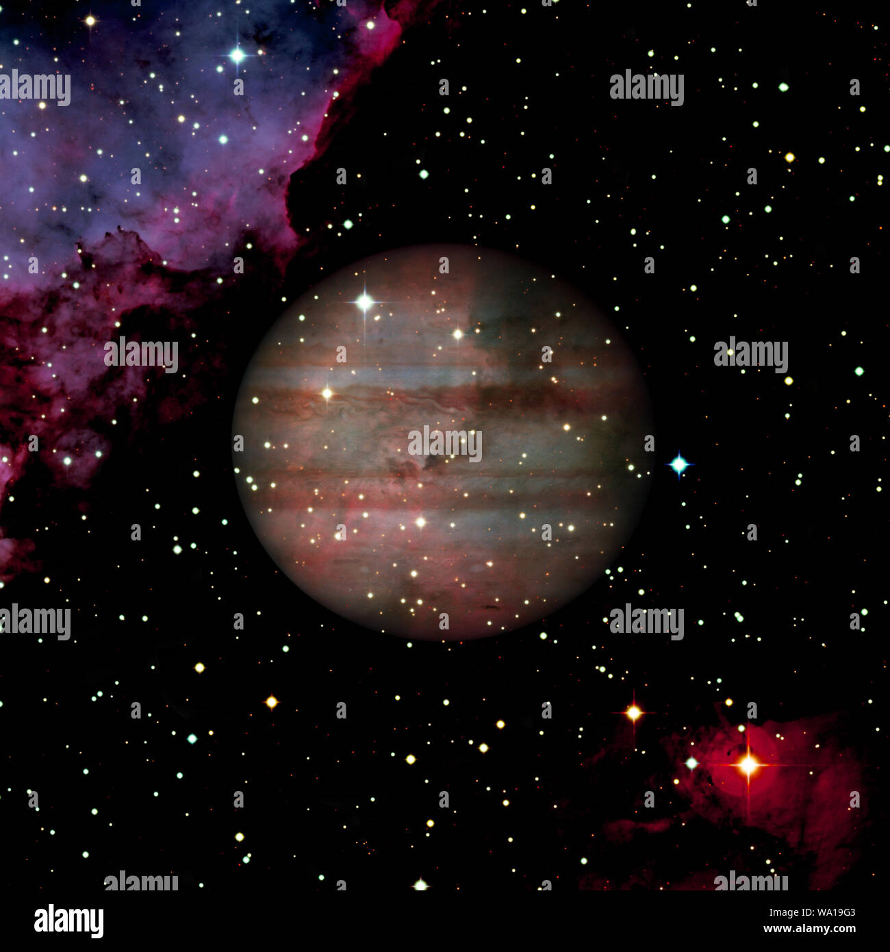 Planet Jupiter in outer space. Science wallpaper. Beauty of the ...