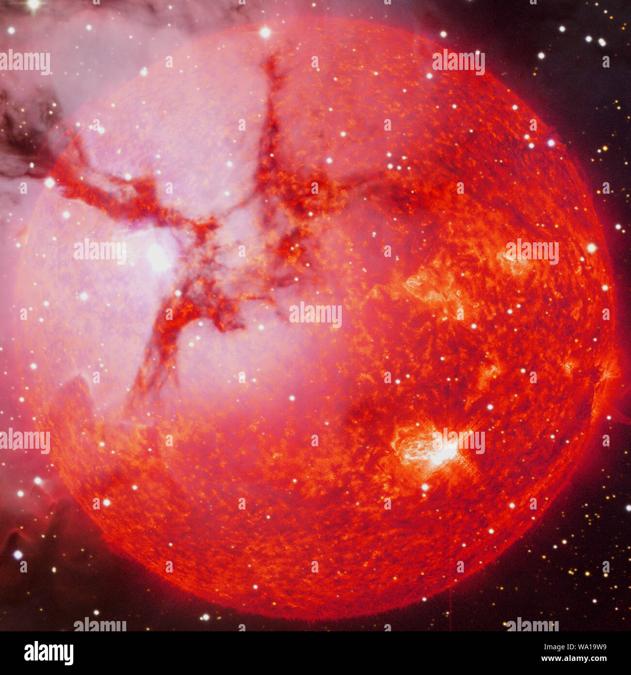 Extremely hot star. Liquid plasma. Cosmic art. Elements of this image ...