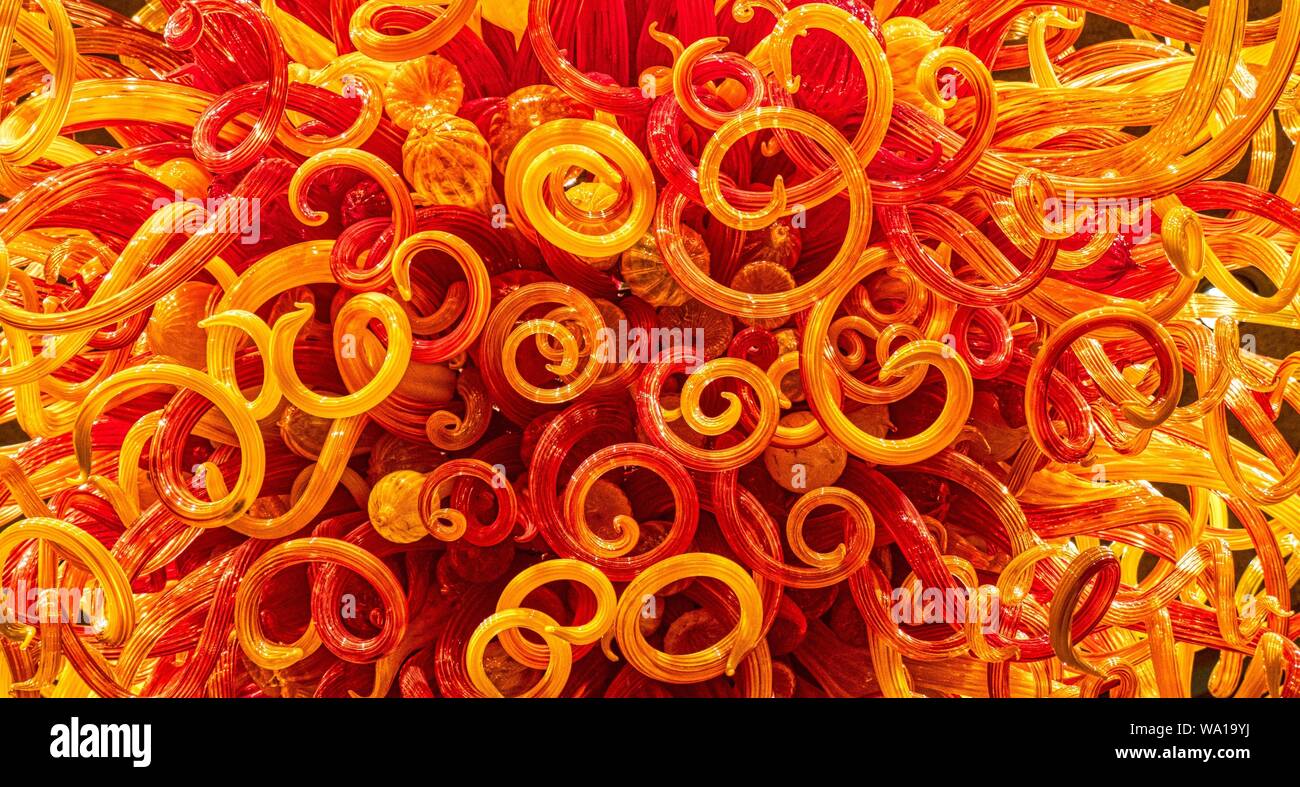 Beautiful cool background or wallpaper with curvy red and orange wiggly ...