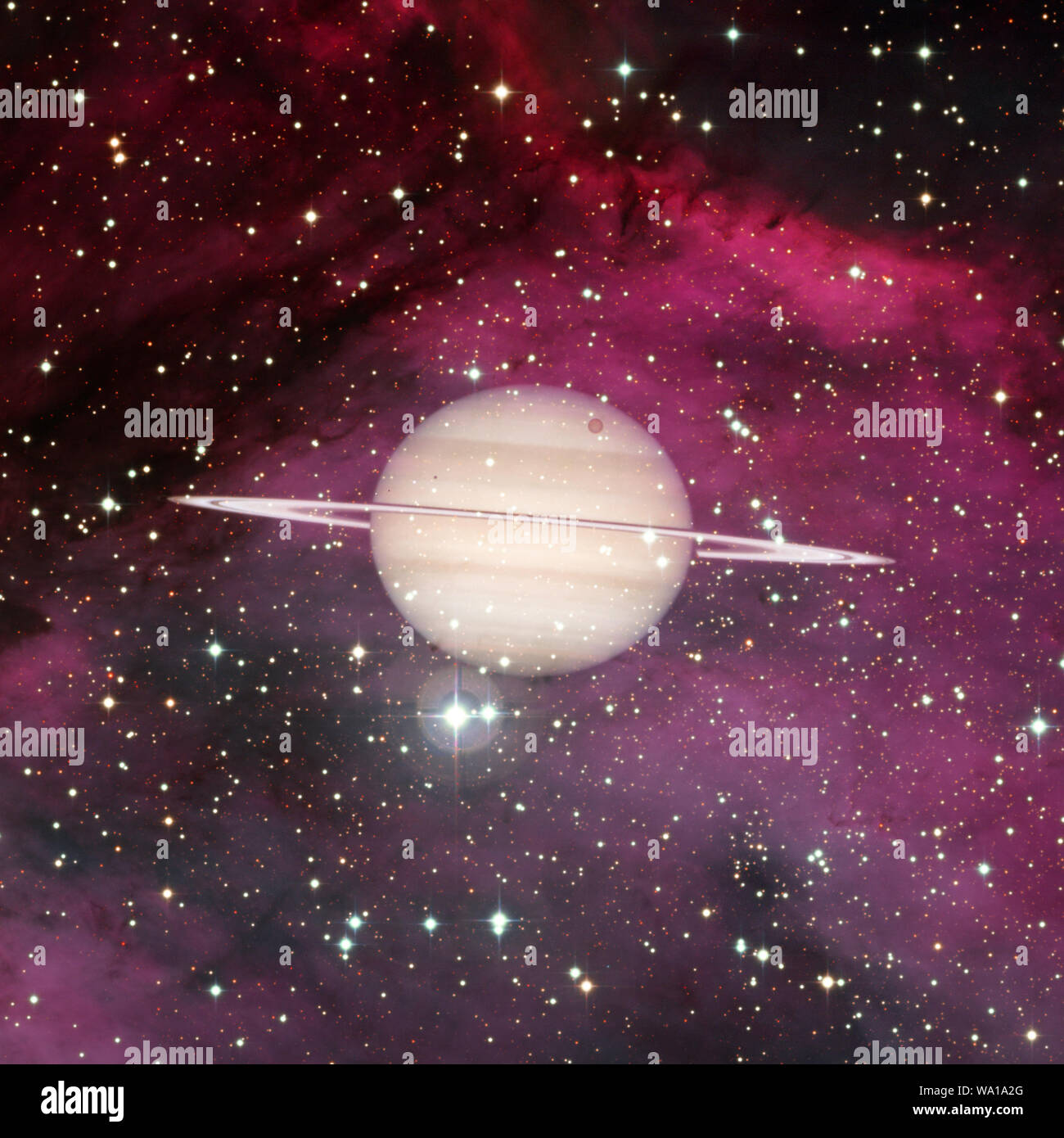 Saturn. Incredibly beautiful planets, galaxies, dark and cold beauty of ...