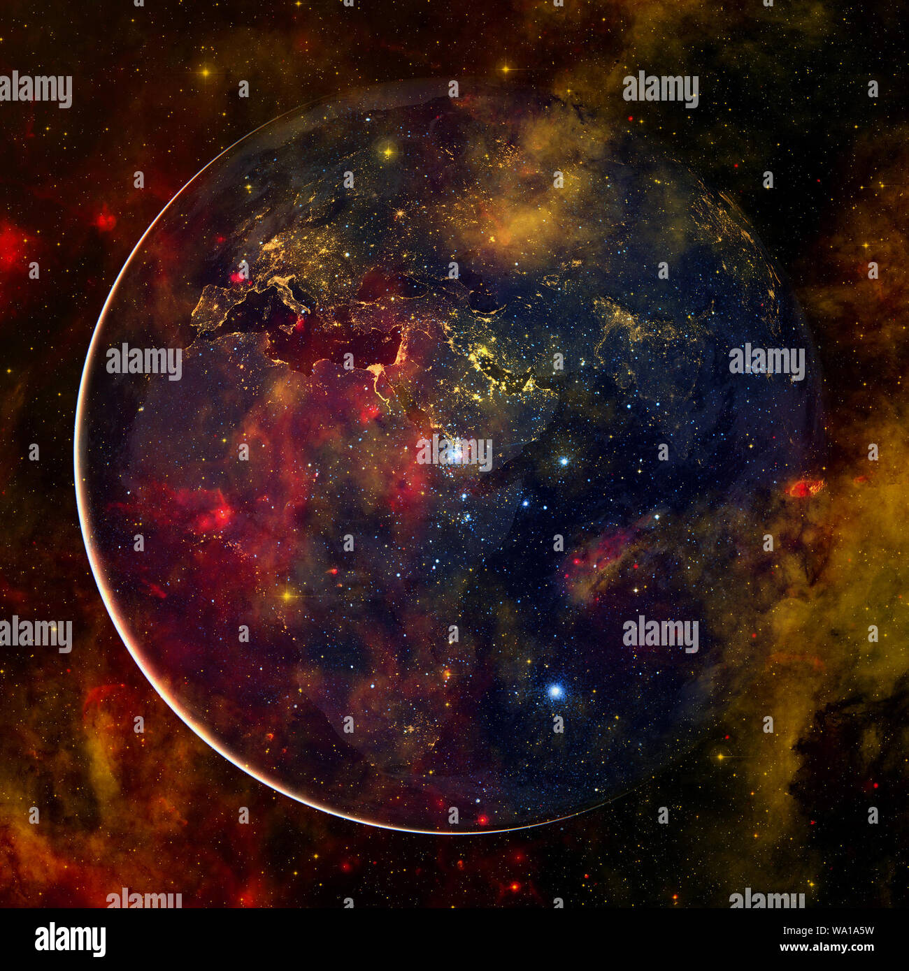 Earth. Space art. Outer space. Elements of this image furnished by NASA Stock Photo - Alamy