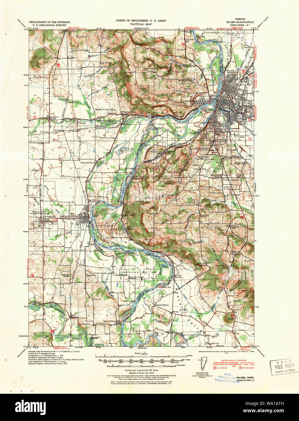 Map of salem oregon hi-res stock photography and images - Alamy
