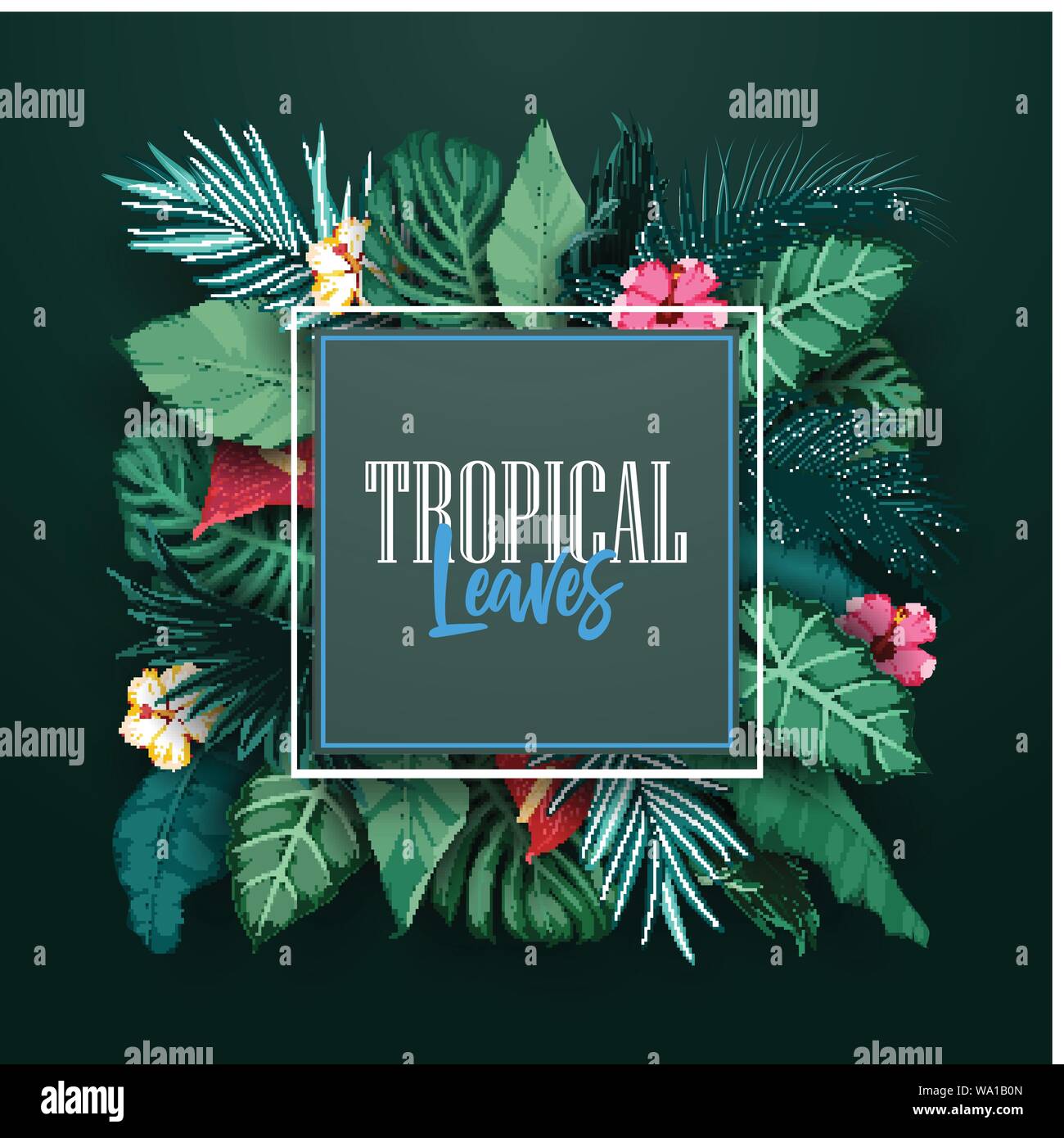 Pink flowers plants tropical Stock Vector Images - Alamy