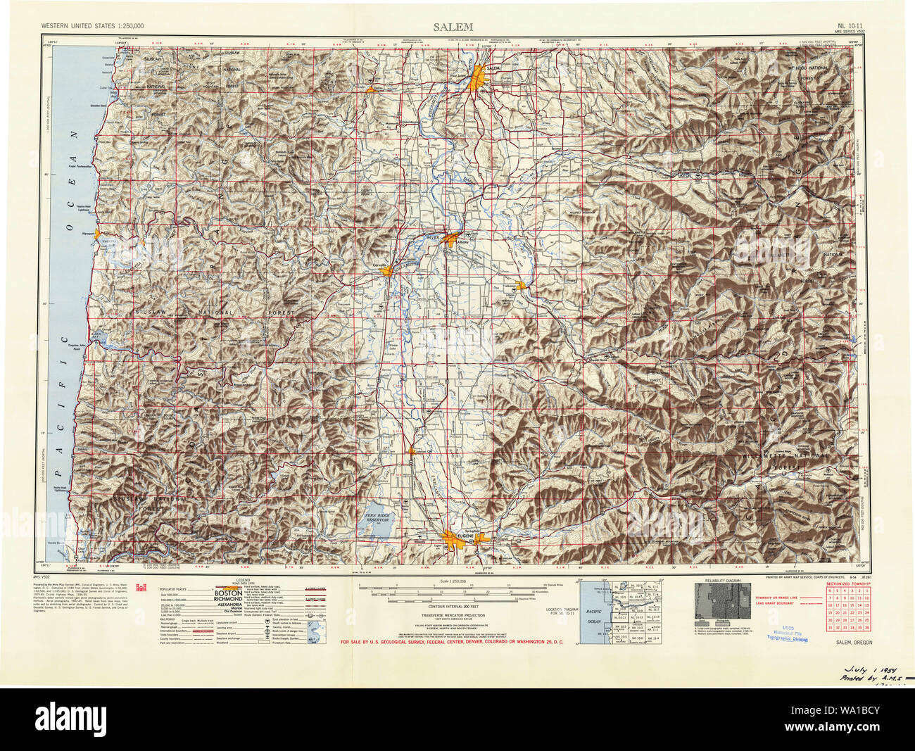 Historical map of salem hi-res stock photography and images - Alamy