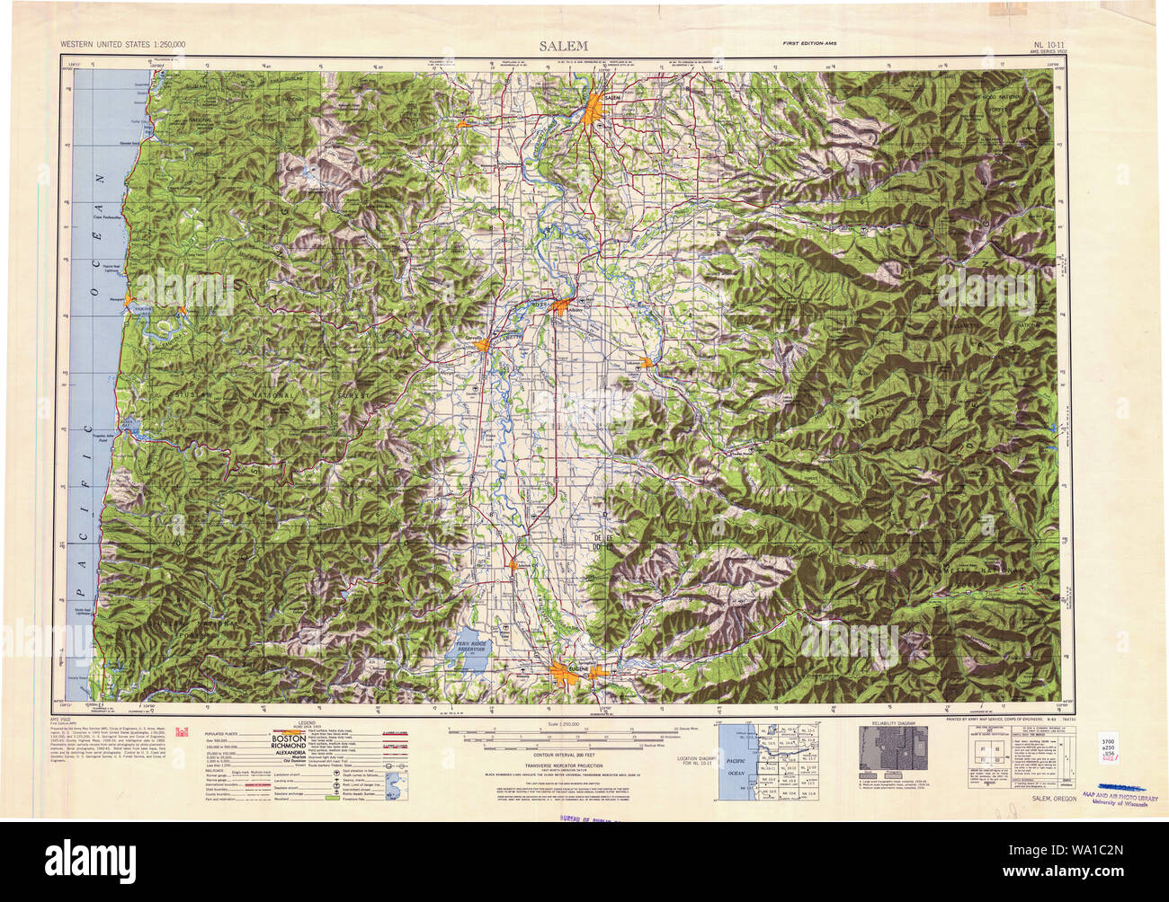 Historical map of salem hi-res stock photography and images - Alamy