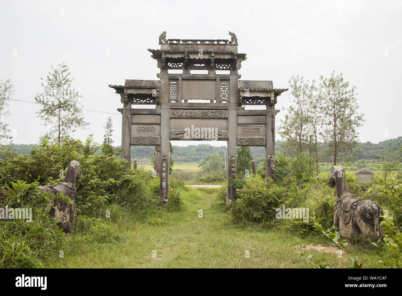 Royal preceptor elders Zhu Shi tomb Stock Photo - Alamy