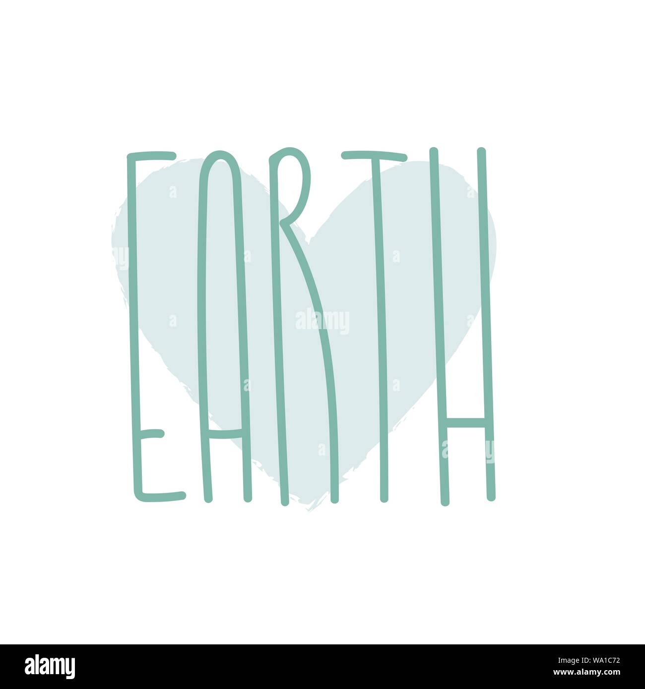Ecology lettering sign. Love of Earth inspirational typography. Nature ...