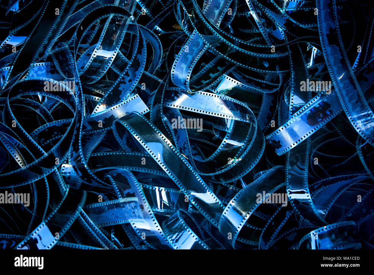 Big bunch of old negative film rolls Stock Photo - Alamy