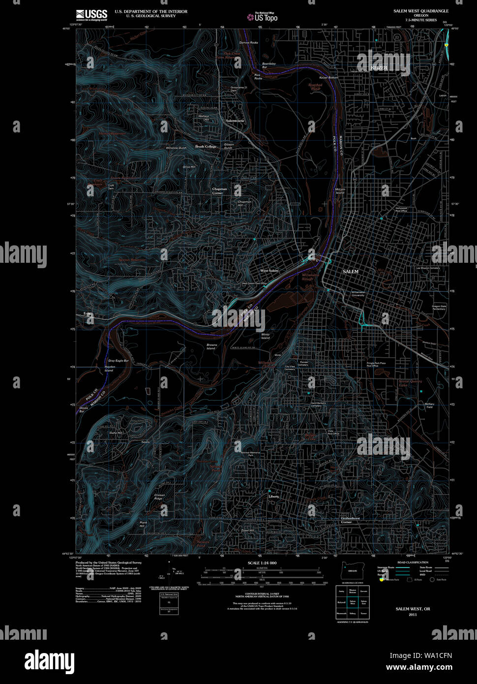 Map of west salem hi-res stock photography and images - Alamy