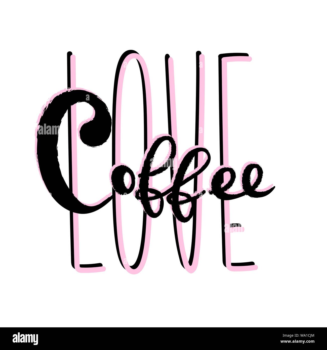 Coffee typography sign. Coffee text for decoration, shop, cup, machine ...