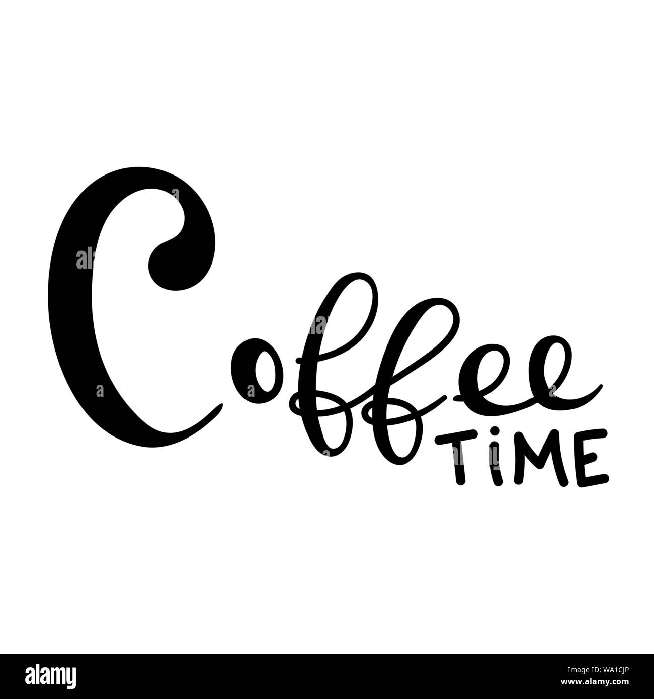 Coffee typography sign. Coffee text for decoration, shop, cup, machine ...