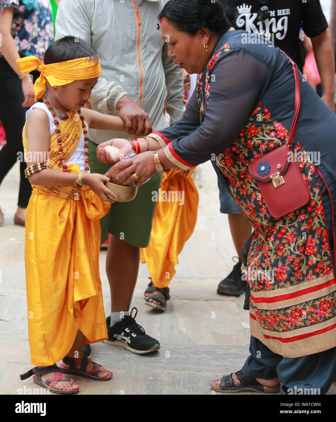Kathmandu, Nepal. 16 Aug, 2019. Nepalese People celebrate Gaijatra (Cow ...