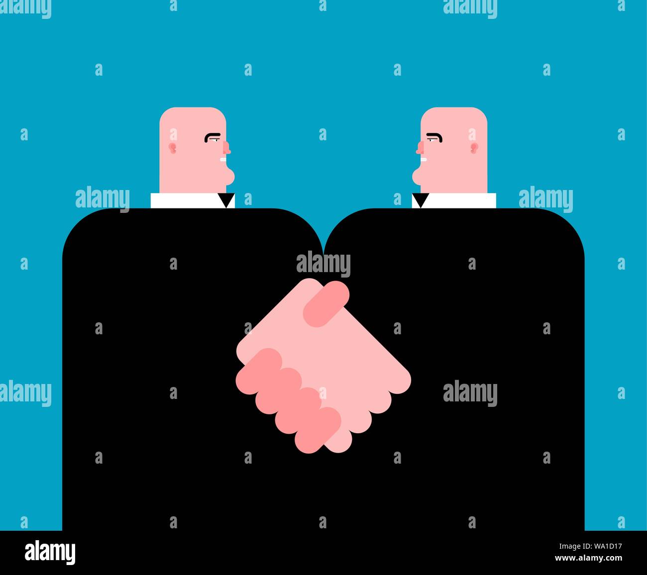 Handshake of businessman cartoon. Business handclasp. vector ...