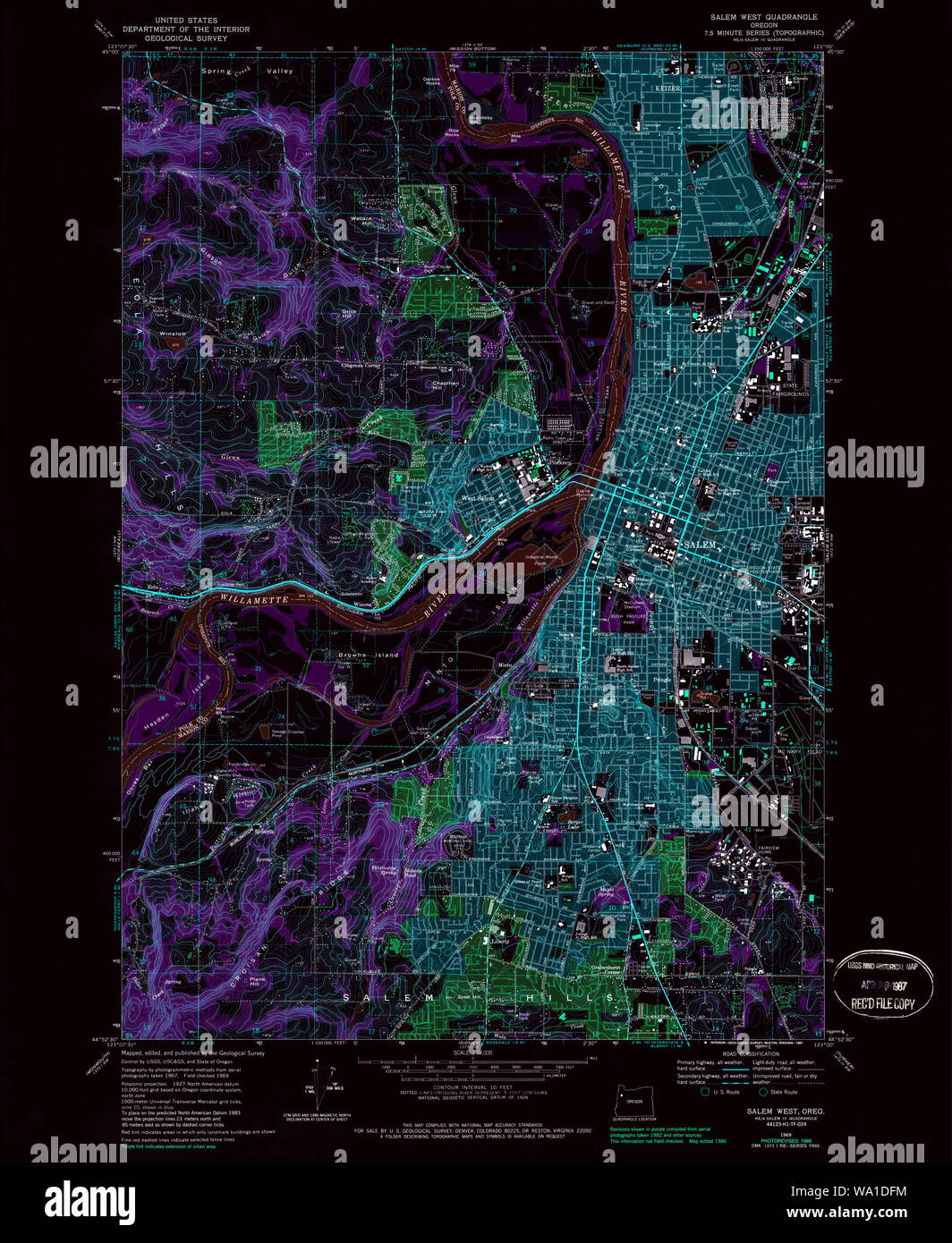 Map of west salem hi-res stock photography and images - Alamy