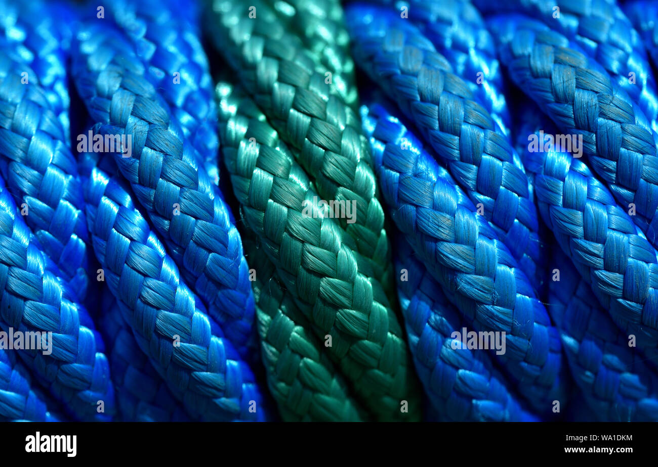 Blue and green rope hi-res stock photography and images - Alamy