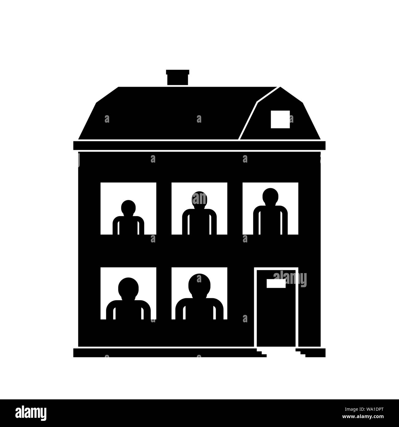 Family residence icon. Family home sign. vector illustration Stock ...
