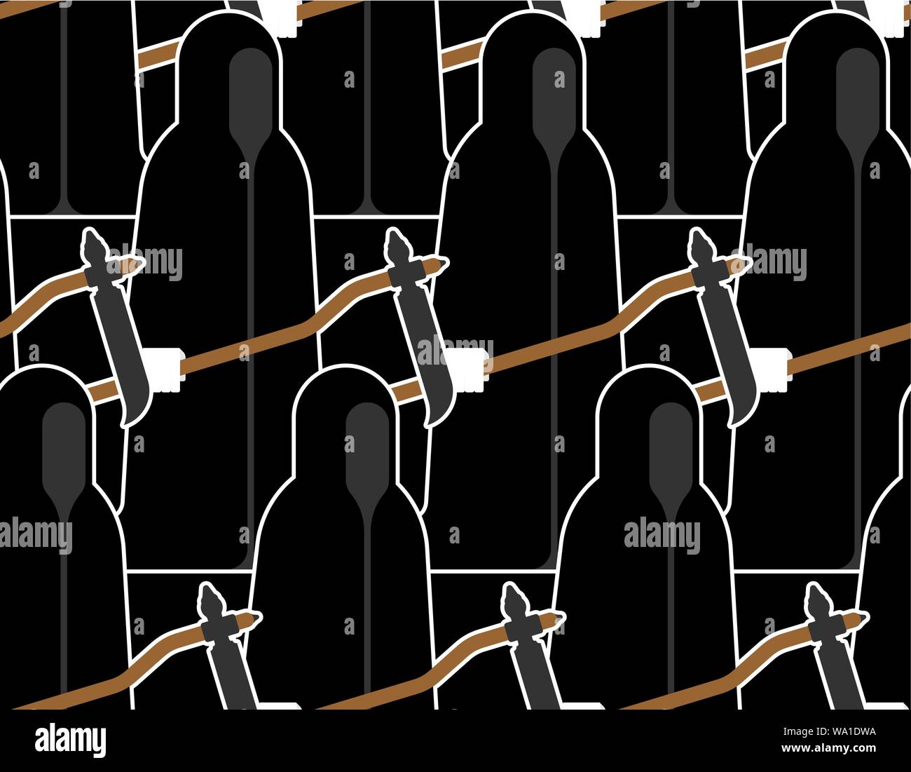 Grim Reaper pattern seamless. Death background. vector texture Stock ...