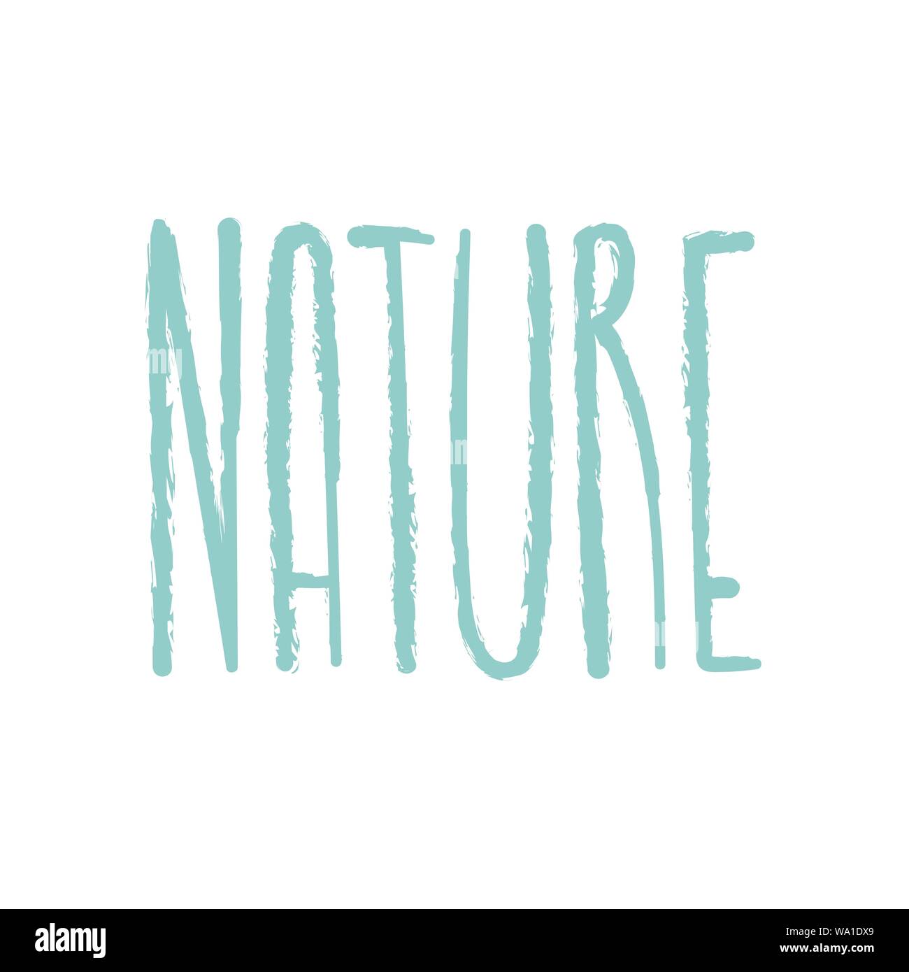 Ecology lettering sign. Love of Earth inspirational typography. Nature ...