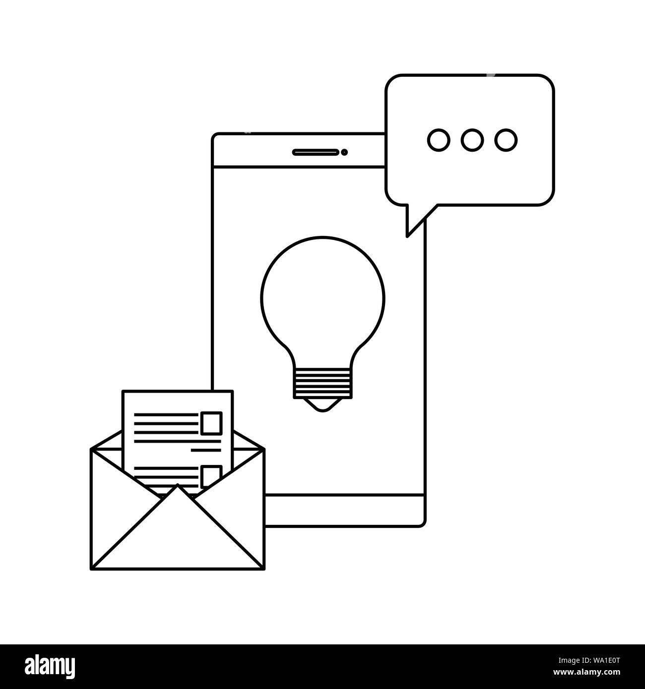 Email screen mockup computer Cut Out Stock Images & Pictures - Alamy