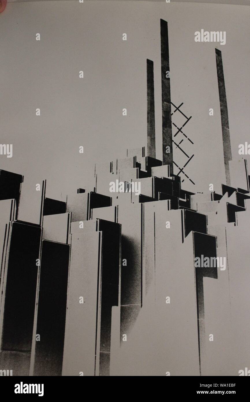 Fine black and white art photography from the 1970s of a modern ...