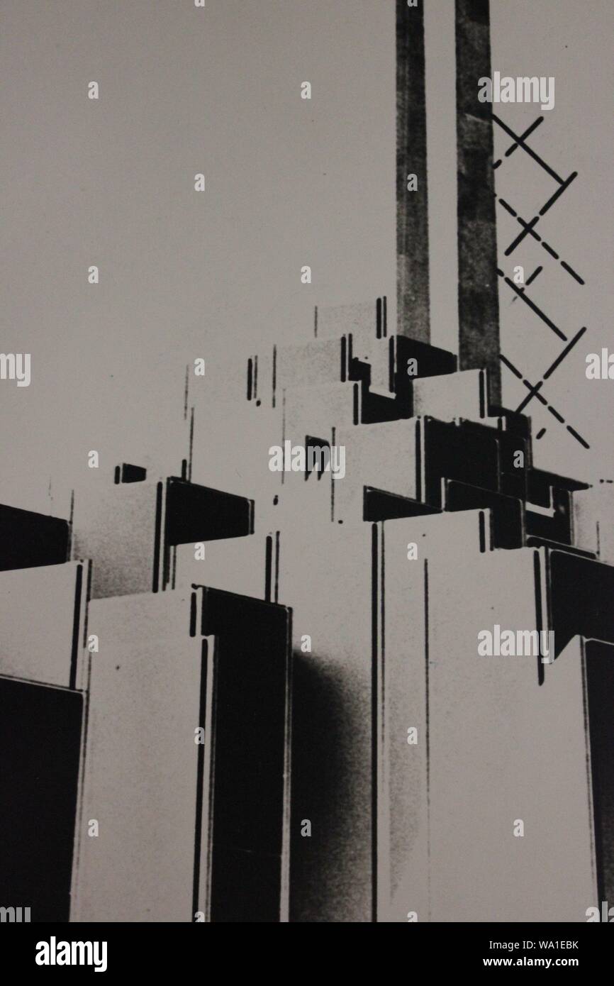 Fine black and white art photography from the 1970s of a modern ...