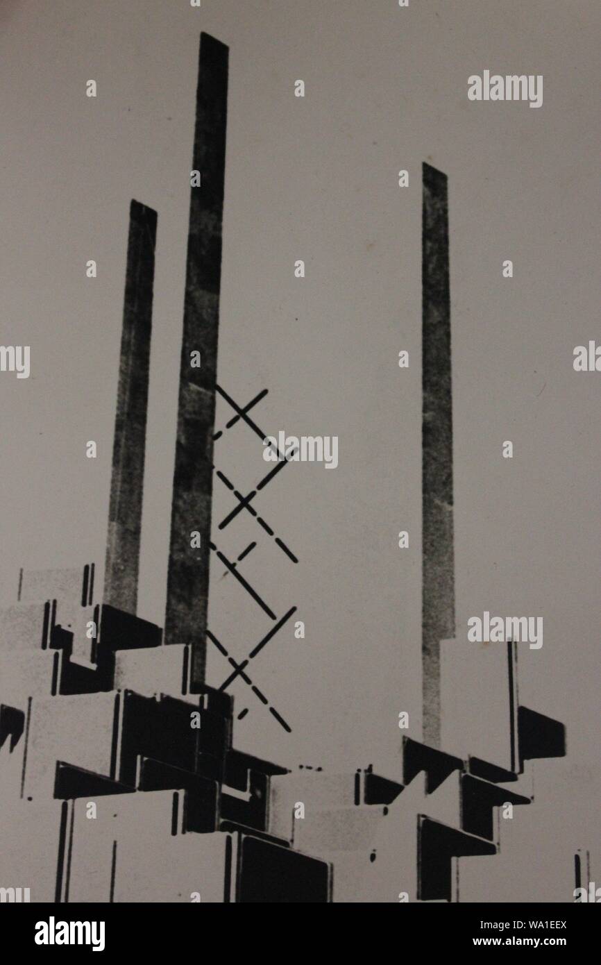 Fine black and white art photography from the 1970s of a modern ...