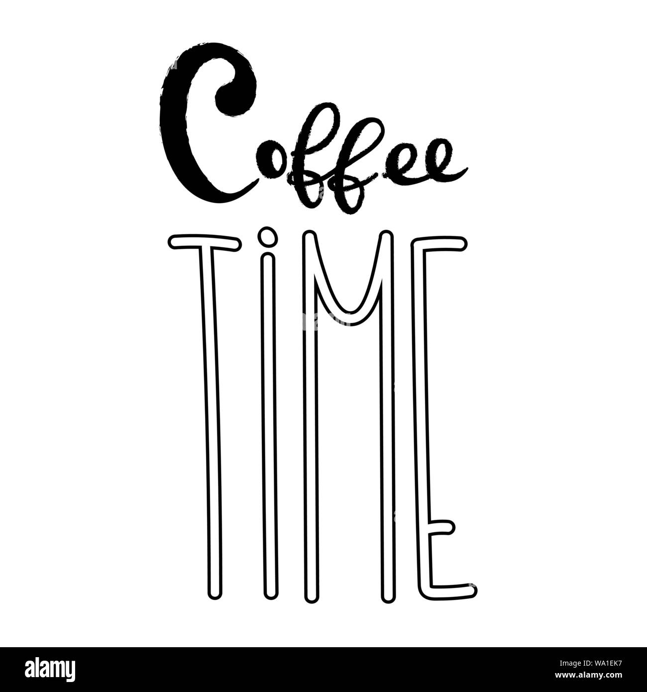 Coffee typography sign. Coffee text for decoration, shop, cup, machine ...