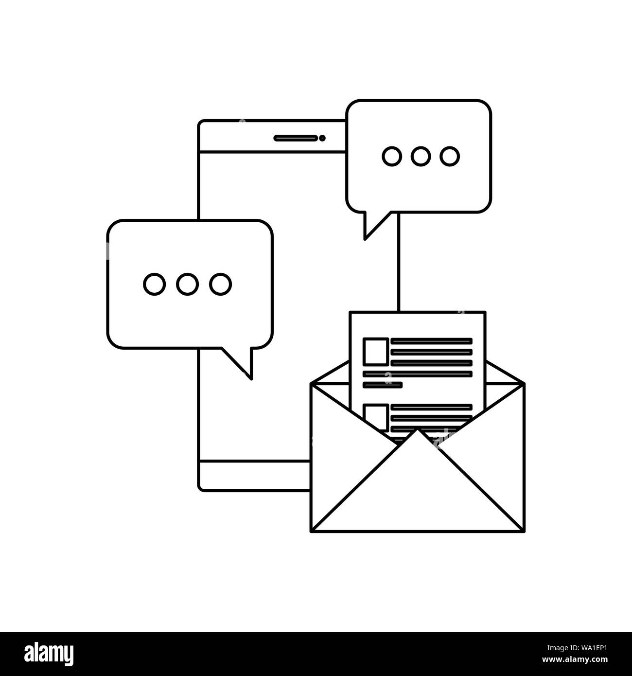 Email screen mockup computer Cut Out Stock Images & Pictures - Alamy