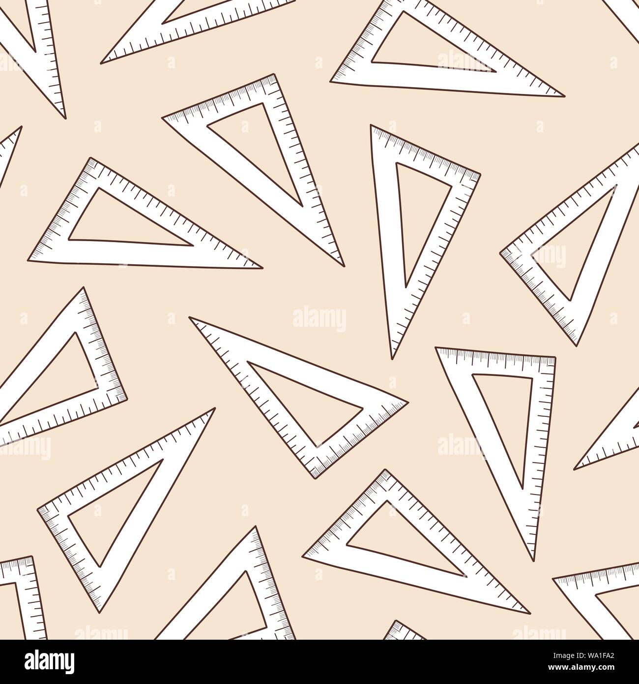 School Triangle Scale Seamless. Back To School Sketch Doodle Design ...