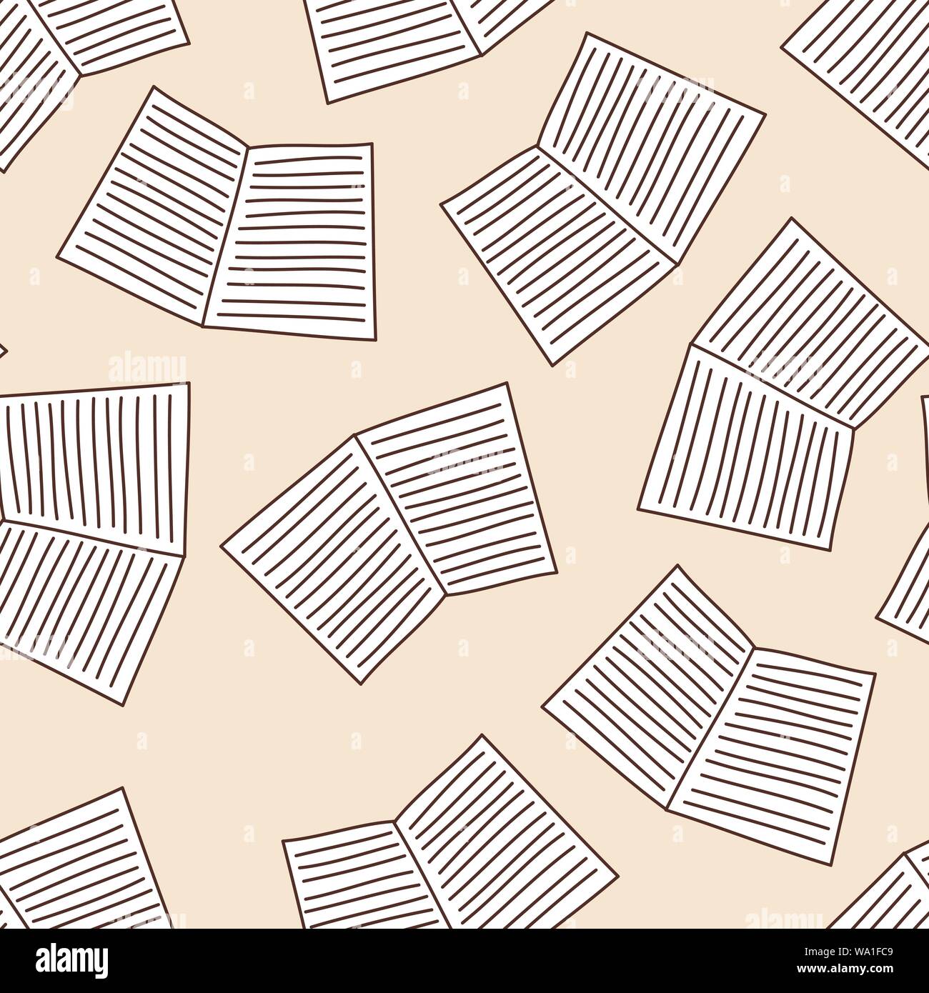 School Notebook Seamless. Back To School Sketch Doodle Design. Vector ...