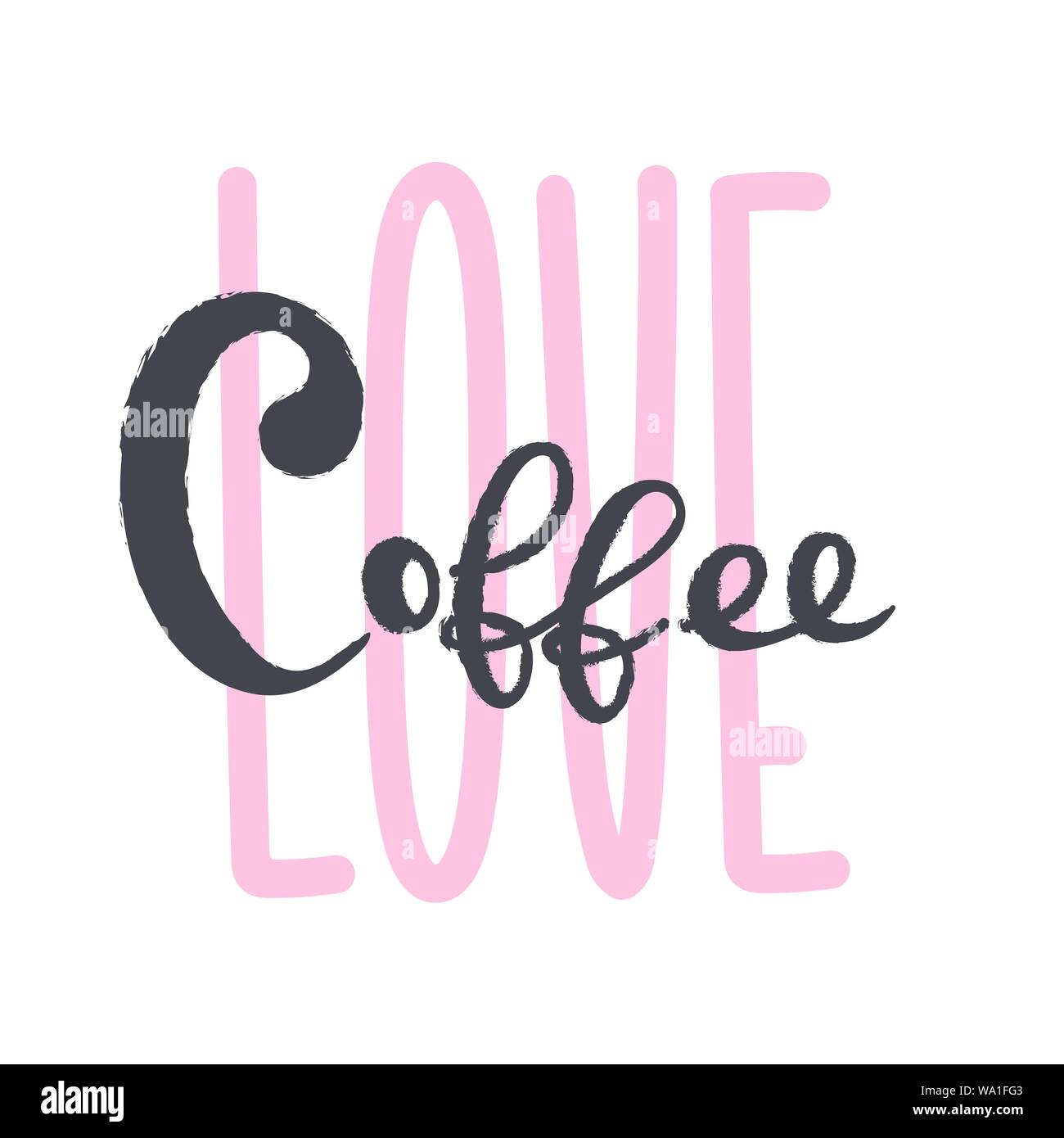 Coffee typography sign. Coffee text for decoration, shop, cup, machine ...
