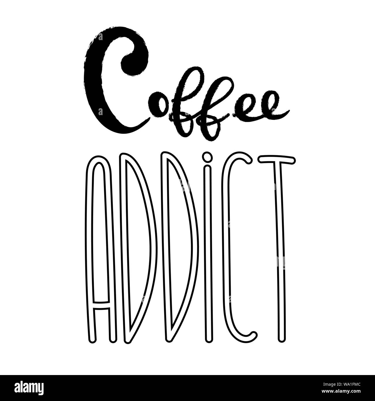 Coffee typography sign. Coffee text for decoration, shop, cup, machine ...