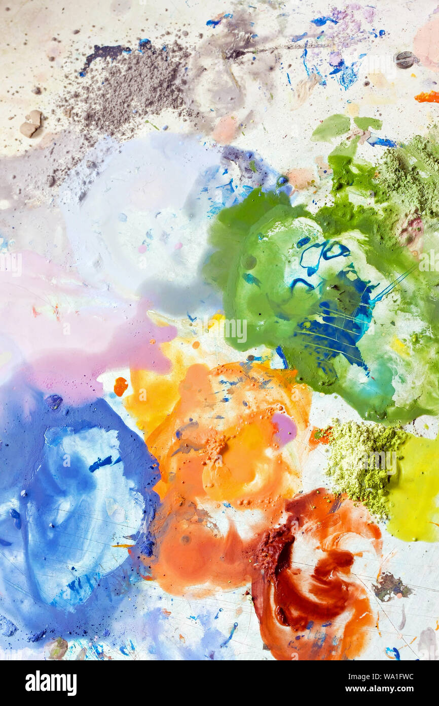 Acrylic dye paint color mix for artist Stock Photo - Alamy