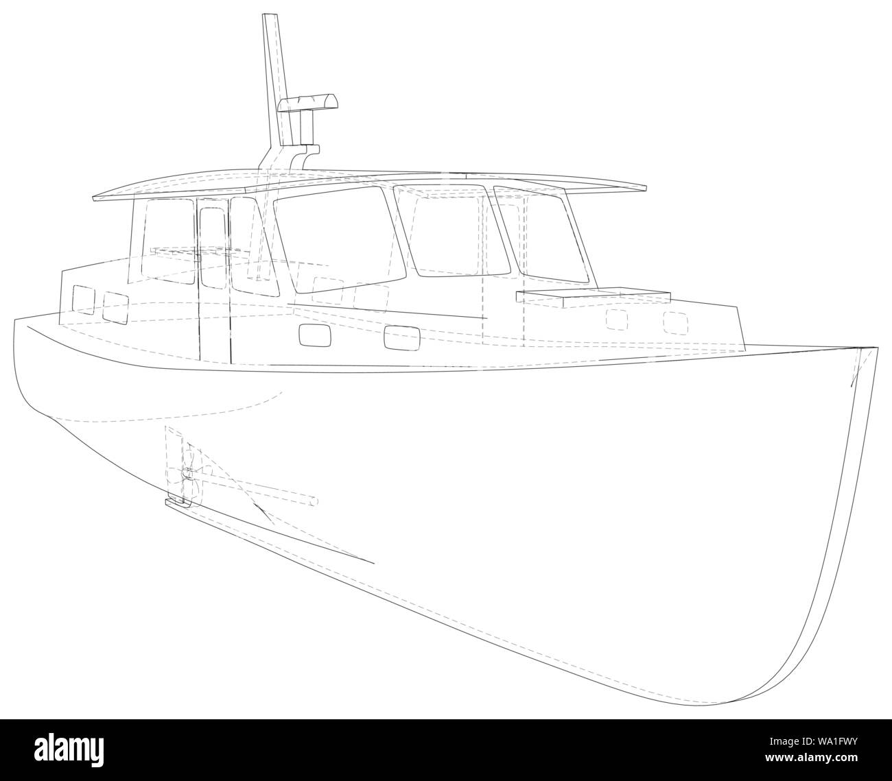 3d frame boat Stock Vector Images - Alamy