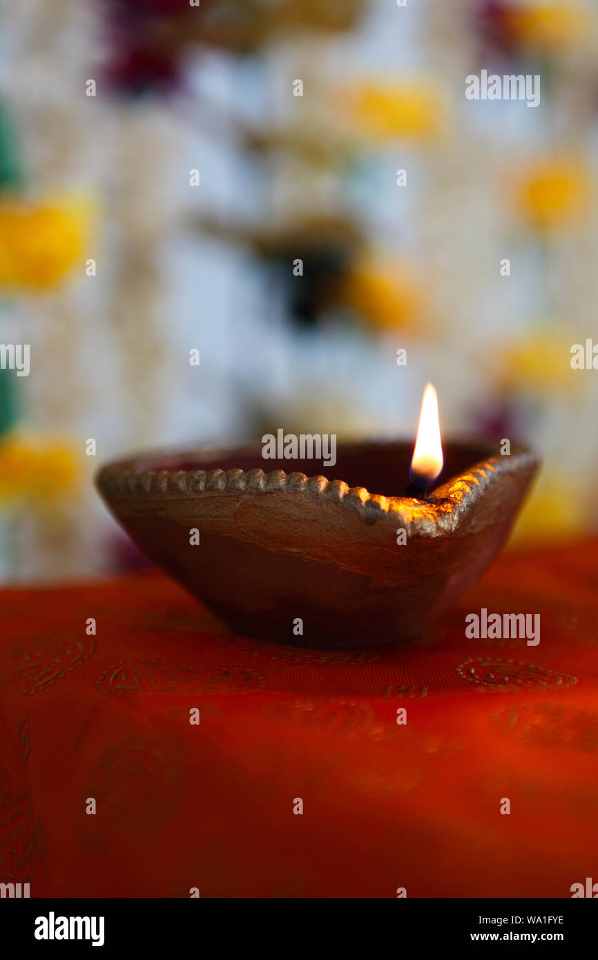 Burning Earthen Lamp High Resolution Stock Photography and Images - Alamy