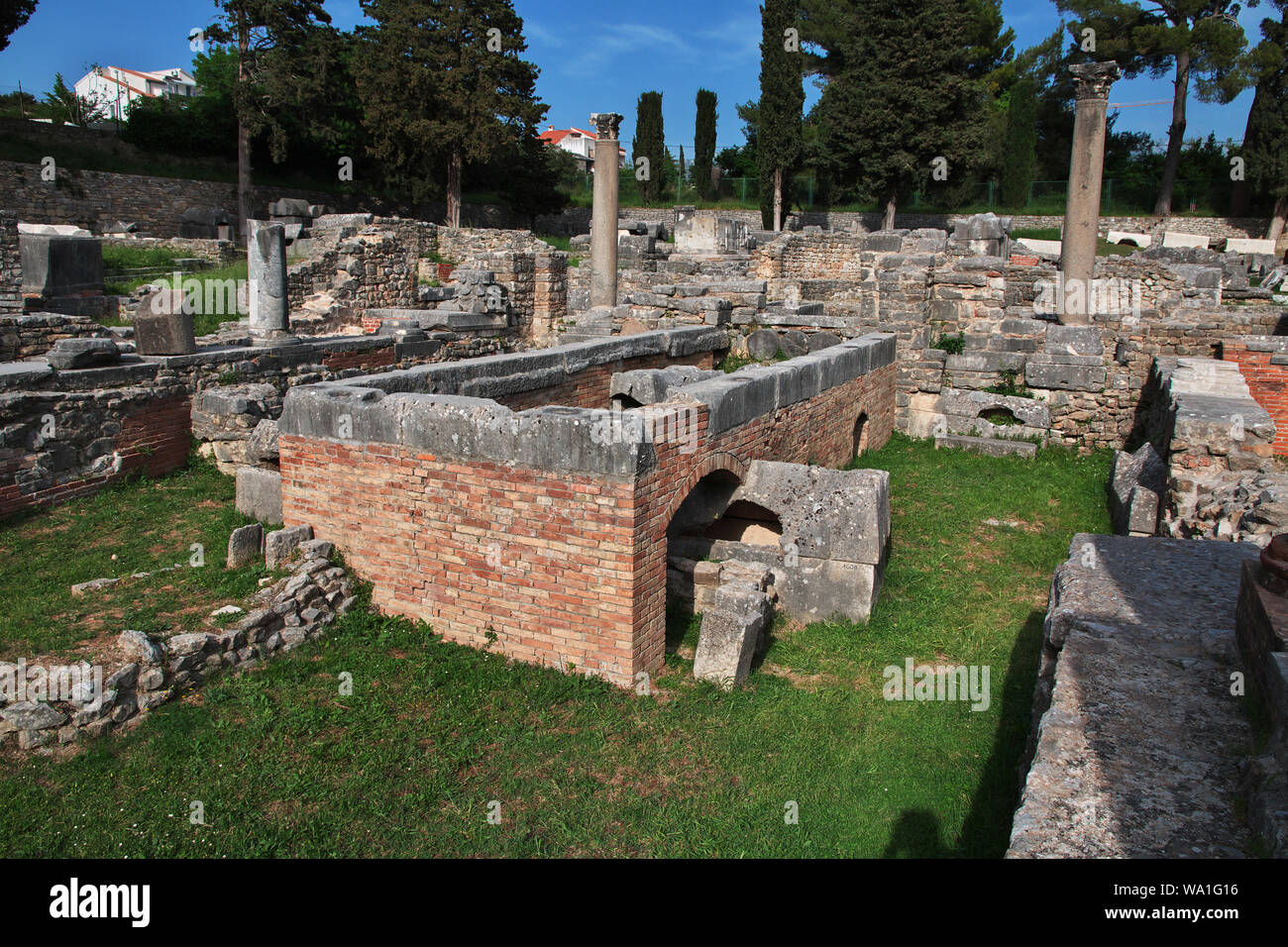 Ancient Roman ruins in Croatia, Balkan Stock Photo - Alamy