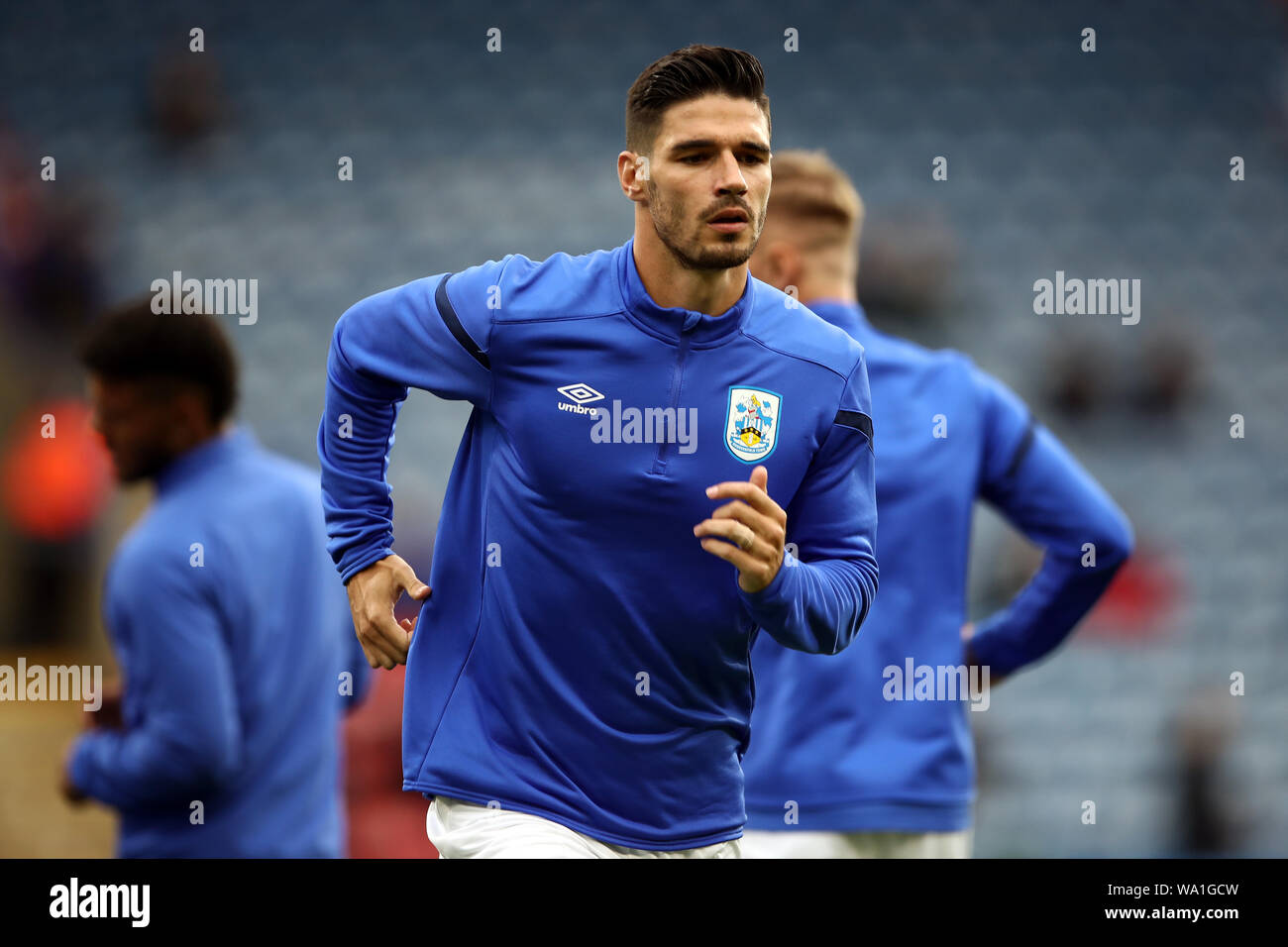 Huddersfield Town's Christopher Schindler warming up prior to kick-off ...