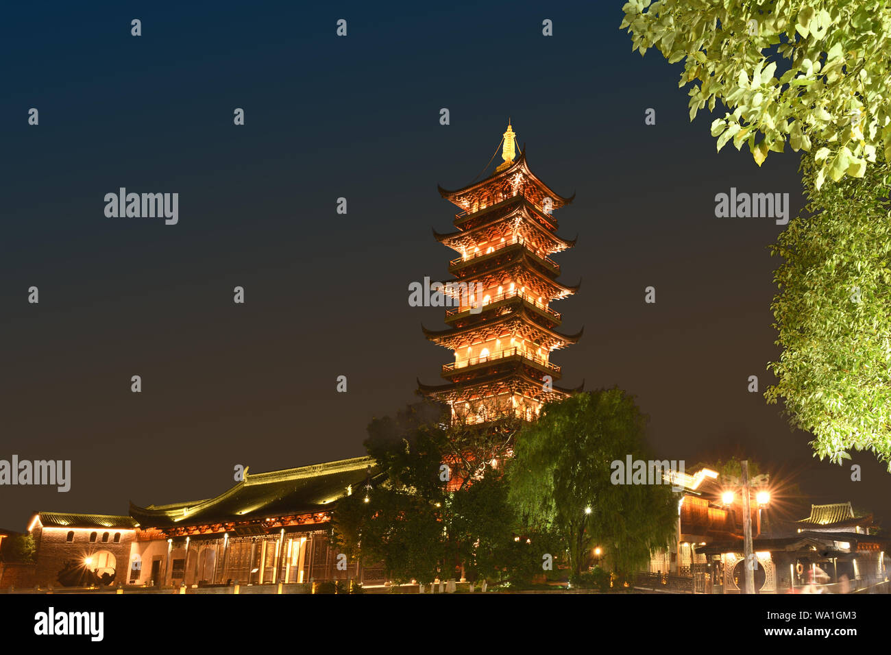 Wuzhen - white lotus tower Stock Photo - Alamy