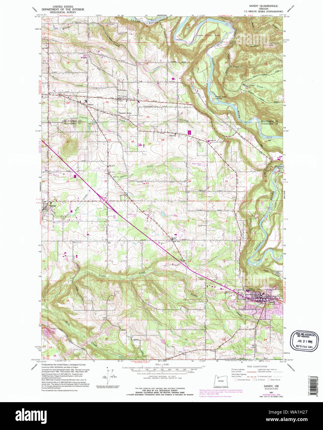 Map of sandy Cut Out Stock Images & Pictures - Alamy